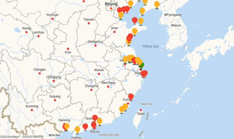 Live port updates in China - MasOceans Shipping Services